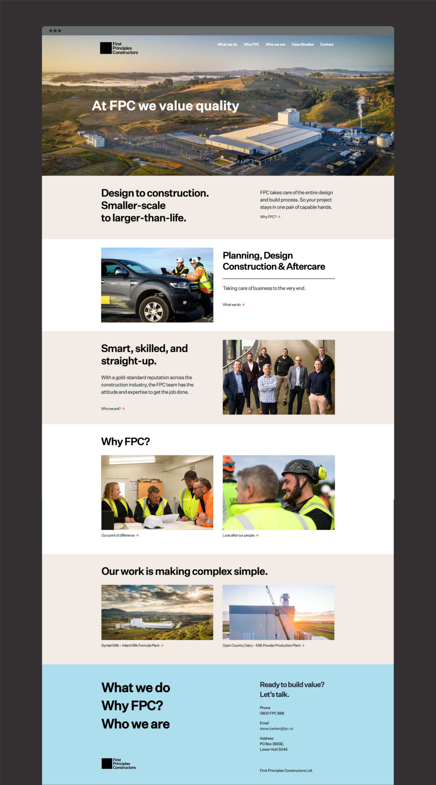 First Principles Constructors – Making Complex Simple
